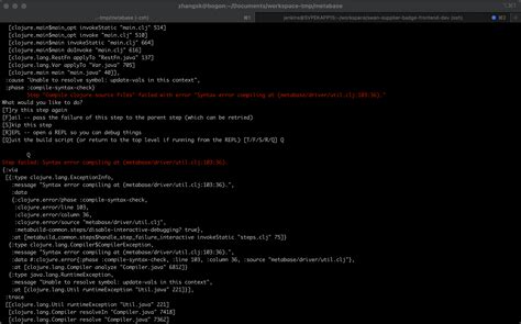 building the metabase uberjar failed on tag v045 2 1 get help