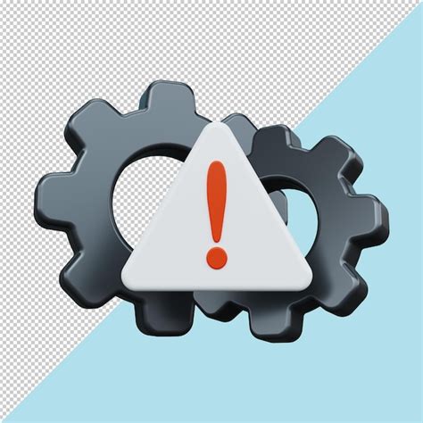 Premium Psd Settings Error Icon 3d Render