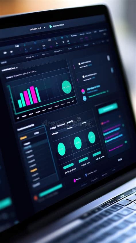 Professional Laptop Screen Displaying Interactive Data Visualization