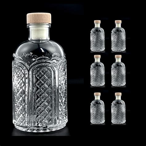 Clear Glass Bottles 6 Oz 200ml Pack Of 6 Glass Bottles With