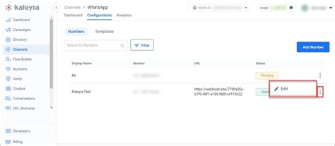 Create Callback Profile For Outgoing Whatsapp Messages