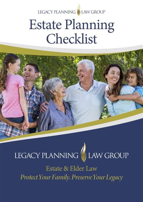 Estate Planning Checklist Legacy Planning Law Group