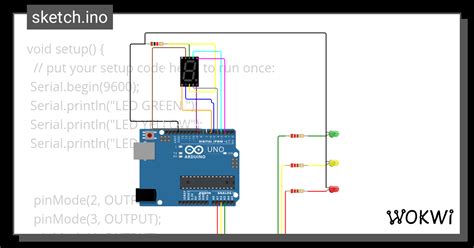 Led And Seven Wokwi Esp32 Stm32 Arduino Simulator