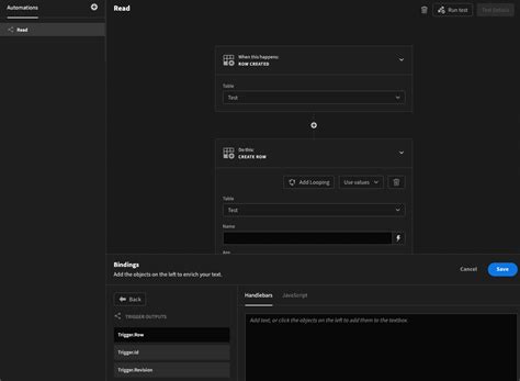 trigger binding not adding on click · issue 8560 · budibase budibase · github