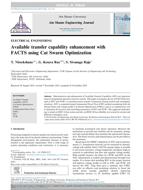 Pdf Available Transfer Capability Enhancement With Facts Using Cat