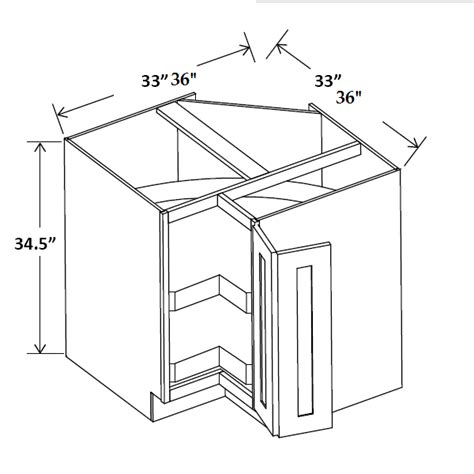 Lazy Susan Corner Base Cabinet Wood Kitchen Cabinets