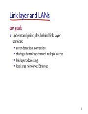 Understanding Link Layer And LANs Error Detection Multiple Course Hero
