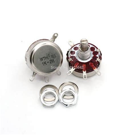 2pcs Wth118 1k 2w 1a Potentiometer New Authentic Variable Resistor Vr Resistance 1k Ohm In