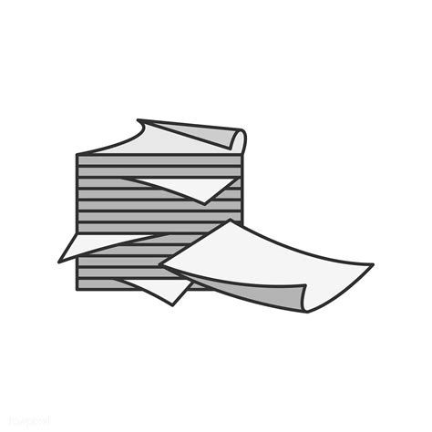 Cartoon Stack Of Paper