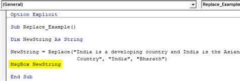 Vba Replace String How To Replace Text In String Using Vba