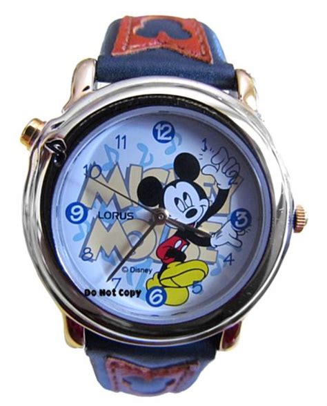 New Disney Lorus Mickey Mouse Musical Snapping Watch