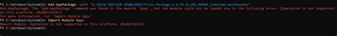 Add Apppackage Does Not Work On Powershell 7 And Gives The Error