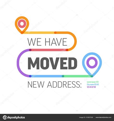 Moving One Address Another Address Minimalistic Flyer Template Place New Stock Vector By ©orson