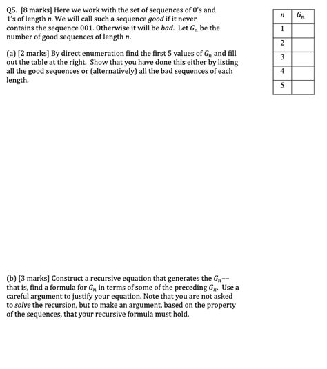 Solved Q Marks Here We Work With The Set Of Sequences Chegg Com