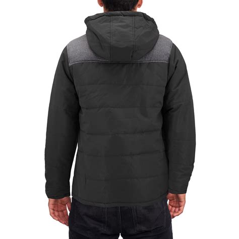 Mens Heavyweight Water And Wind Resistant Removable Hood Insulated Jacket Ebay