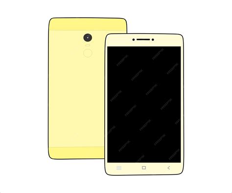 Premium Vector Mobile Phone Simple Design Back And Front Side