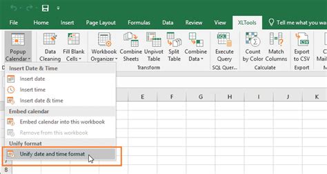how to unify date and time format across excel worksheets user guide xltools