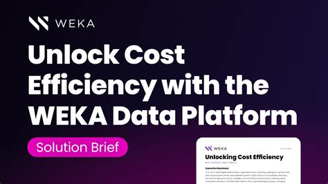 Unlocking Cost Efficiency With The Weka Data Platform Weka