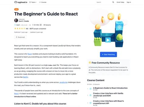 beginners guide to react by kentcdodds a react template built at