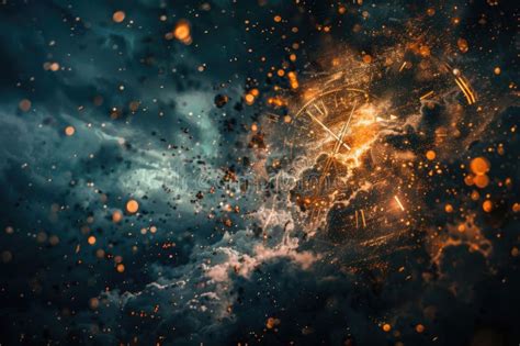 Cosmic Clock Explosion A Surreal Convergence Of Time And Universe