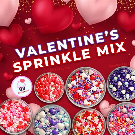 Valentine Candy Sprinkle Mix Valentines Candy Sprinkle Decor Mix