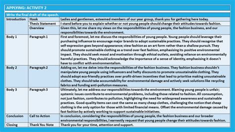 Argumentative Speech Writing For Igcse Teaching Resources