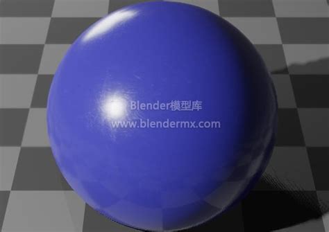 Blender青色塑料材质球纹理贴图下载 Blender模型库