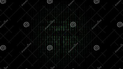 Technology Matrix Background Cyber Security With Falling Number On