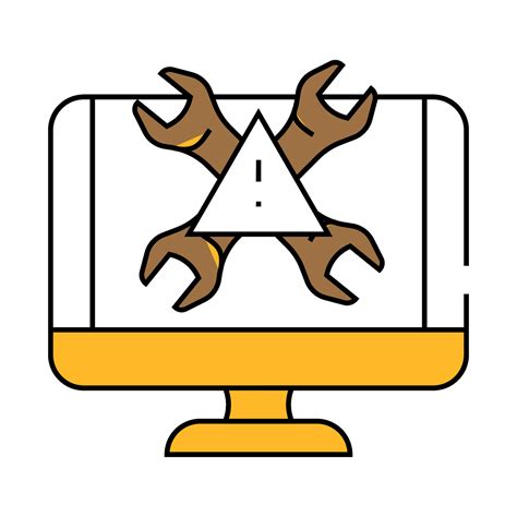 Troubleshooting Pc Repair Computer Icon Color Illustration 49828902