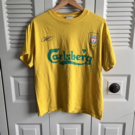 Reebok Mens Yellow And Green T Shirt Depop