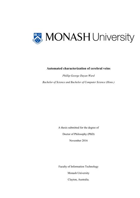 Pdf Automated Characterization Of Cerebral Veins