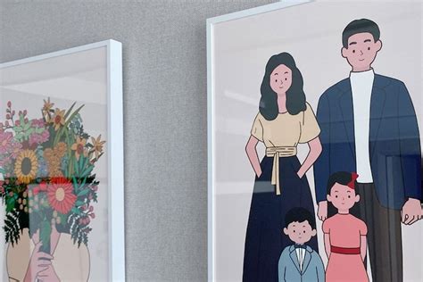 그림·사진 A3 가족 누나동생 가족그림 인테리어그림 집들이선물 오늘의집 쇼핑