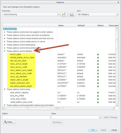 Solved How To Change The Arrow Size In Creo 3 0 And Als PTC