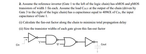 Solved 2 Assume The Reference Inverter Gate 1 To The Left