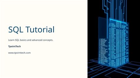 Sqlstructured Query Language Tutorials Tpointtech Pptx