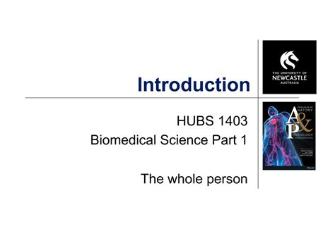 Week 1 Lecture Notes Great Introduction Hubs 1403 Biomedical Science Part 1 The Whole Person