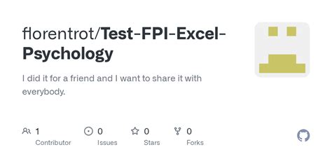 Github Florentrot Test Fpi Excel Psychology I Did It For A Friend And I Want To Share It With
