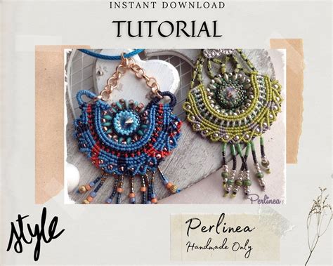 Micro Macrame Tutorial DIY Pendant Beaded Macrame Etsy