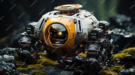 Premium Photo Artificial Intelligence Technology Spaceship Robot In Space Out Of Earth Ufo