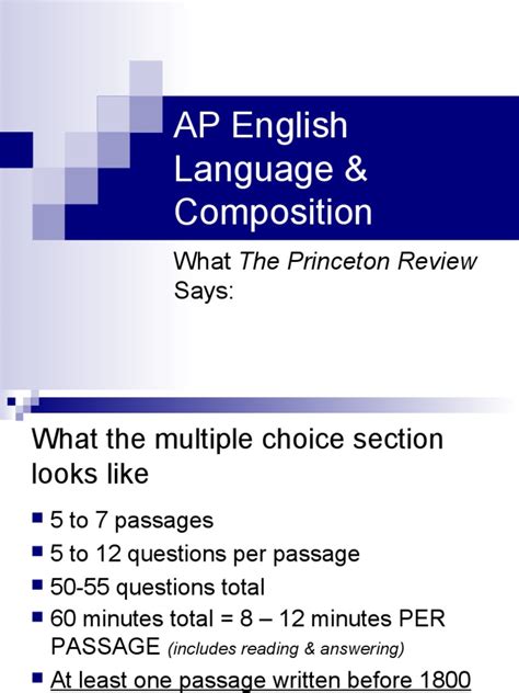 Ap English Language Composition Multiple Choice Cognition