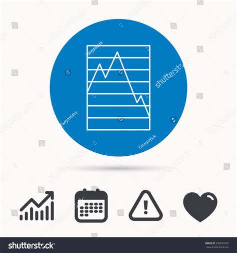 Chart Curve Icon Graph Diagram Sign Stock Vector Royalty Free