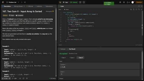 leetcode problemsolving binarysearch twopointer java dsa