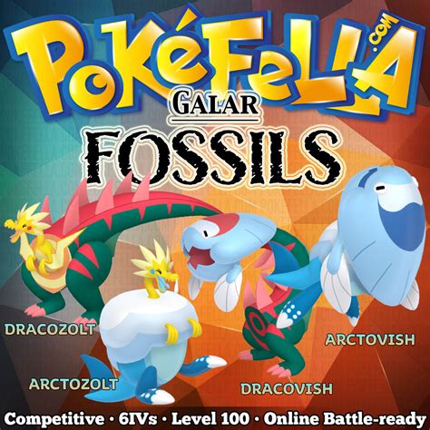 Galar Fossil Pokemon Dracozolt Arctozolt Dracovish Arctovish • Co