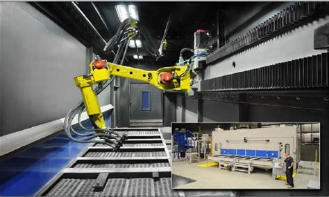 Robot On Rail Blast Systems Guyson