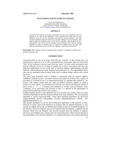 This Paper Presents Two Modified Version Of The Borders Algorithm