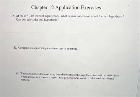 Chapter Application Exercises D At the α Chegg