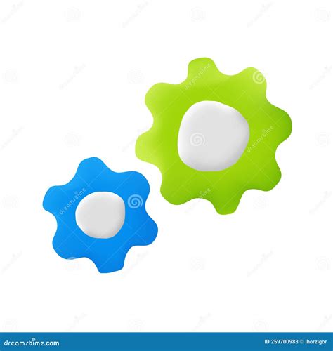 3d Gear Vector Icon Concept For Setting And Repair Stock Vector