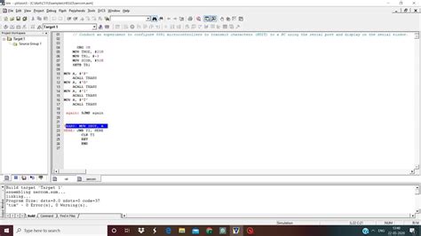 Program In 8051 To Transfer The Data Serially Youtube