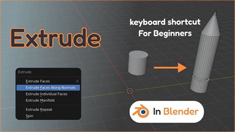 How To Use Extrude Tool In Blender 33 For Beginners Extrude Shortcuts Sepidraw Blender