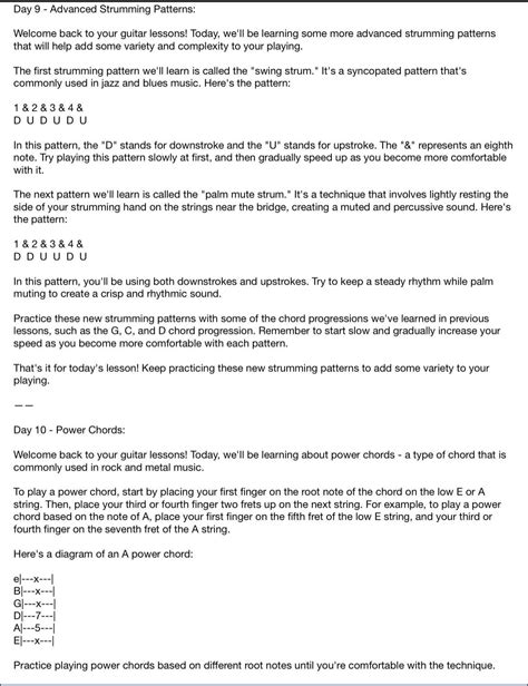 Chatgpt 2 Week Lesson Plan For Learning Guitar Rguitarlessons